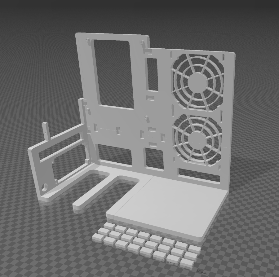 🖥️ Mini-ITX Open-Frame SFF PC CASE with 240mm rad support・Free 3D File ...