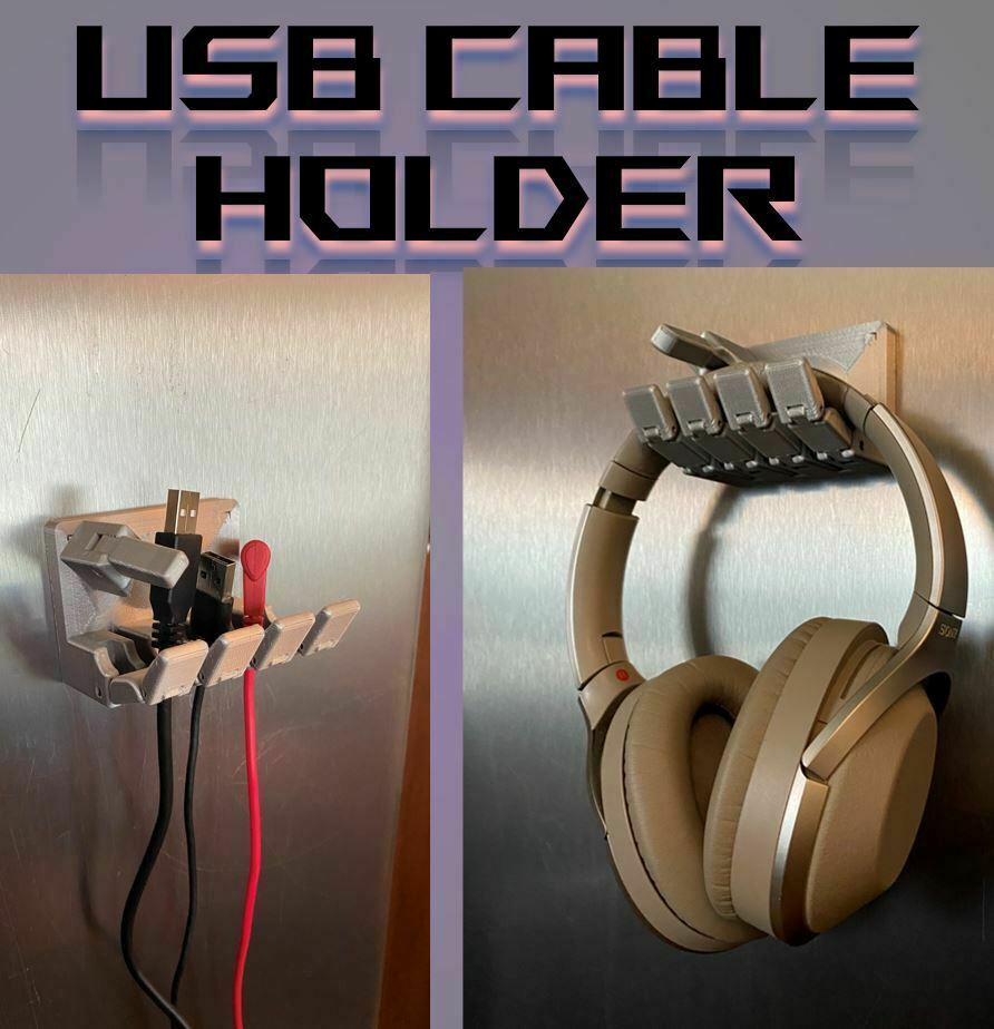 Free 3D file USB Cable and Test Lead Holder / Hanger 💾 ・3D print design ...