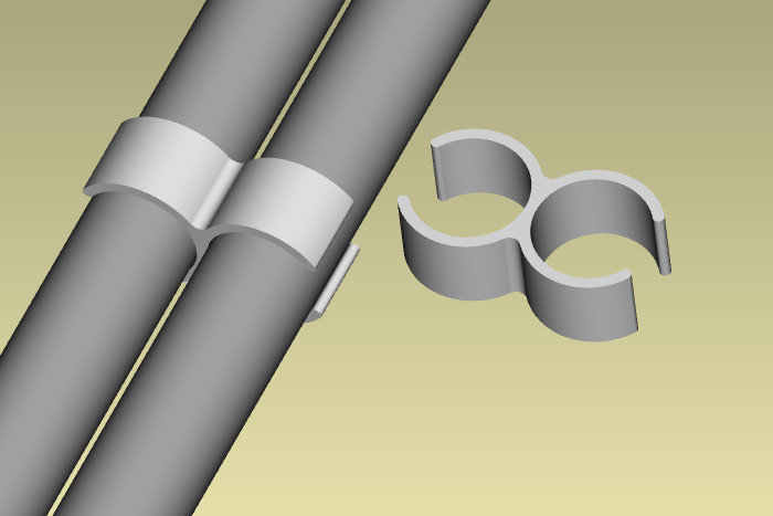 🗜️ Double Clamp Ø20mm PVC Pipe Connector・Free STL File for 3D printing ...