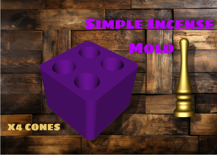 Free STL file Moule 4 cones d'encens // Incense X4 Cones Mold 🪞 ・3D ...