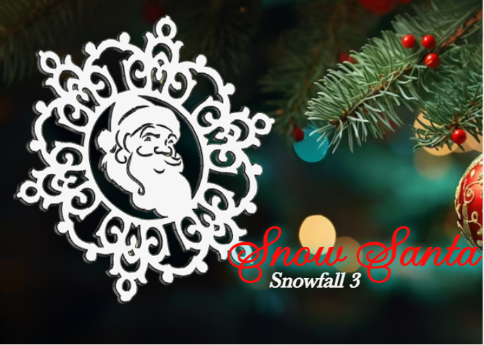 Free STL file Santa Snowflake Ornament - Snowfall 3 🎅 ・3D printer model ...