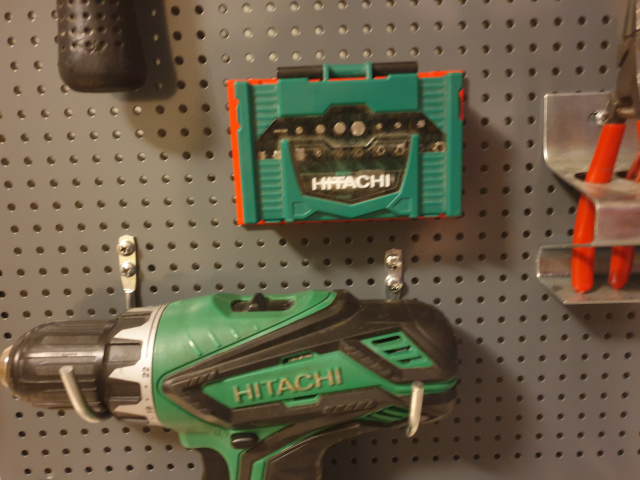 Free 3D file Holder for Hitachi bit box for Biltema peg board 📦 ・3D ...