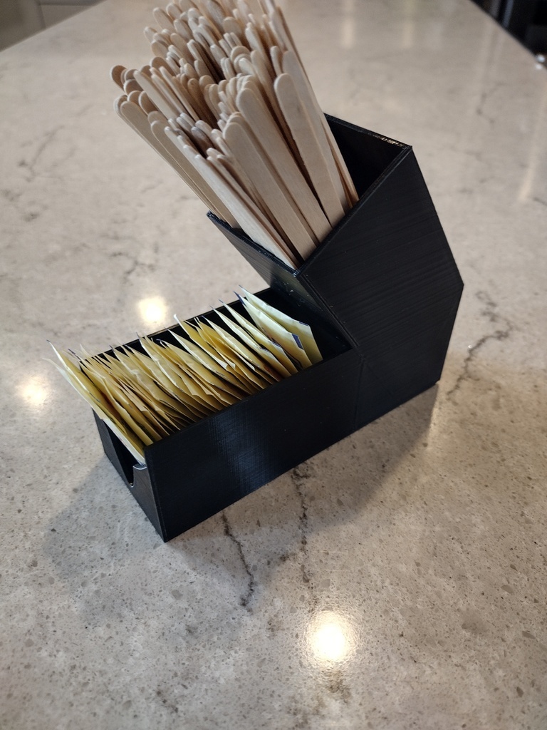 ☕ Sugar Packet and Mixing Stick dispenser・Free 3D File for ・Cults