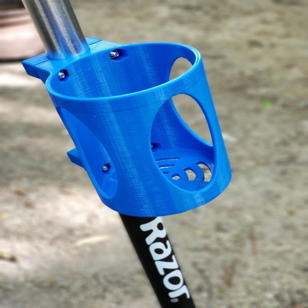 🛴 Kick Scooter Cup Holder・Free 3D File for ・Cults