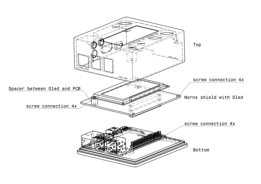 🛡️ Monome NORNS shield Case・Free 3D File for ・Cults