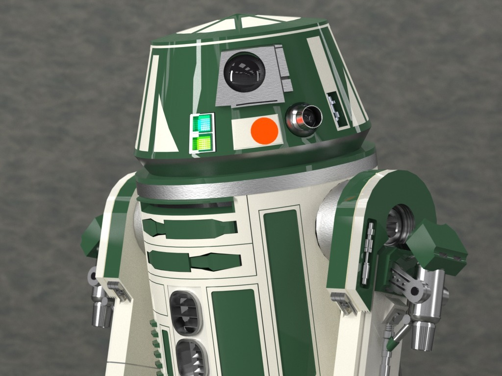 🤖 R6C9 - Astromech droid (created in PARTsolutions)・Free 3D File for ・Cults