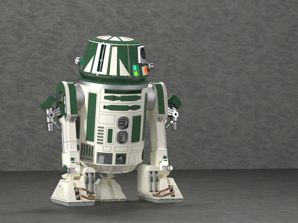 🤖 R6C9 - Astromech droid (created in PARTsolutions)・Free 3D File for ・Cults