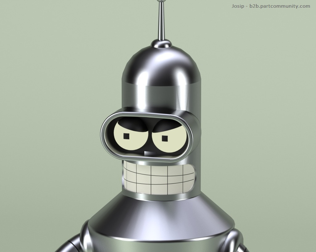 Free 3D file Bender (Futurama) 🤖 ・3D print design to download・Cults