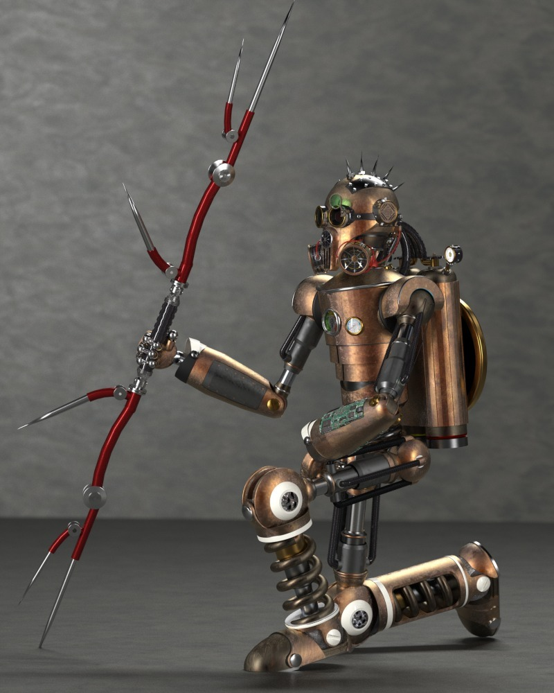 🤖 Steampunk Robot・Free 3D File for ・Cults