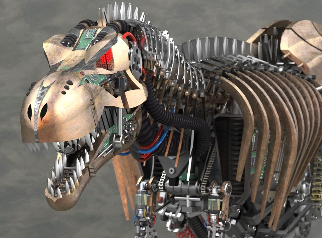 🦖 T-Rex mechanical beast!・Free 3D File for ・Cults