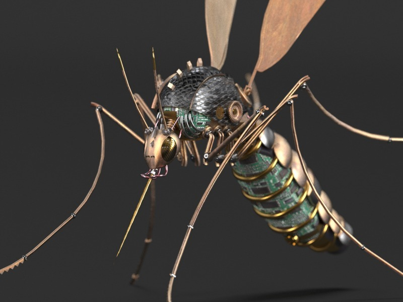 🦟 Mosquito - SteamPunk version・Free 3D File for ・Cults