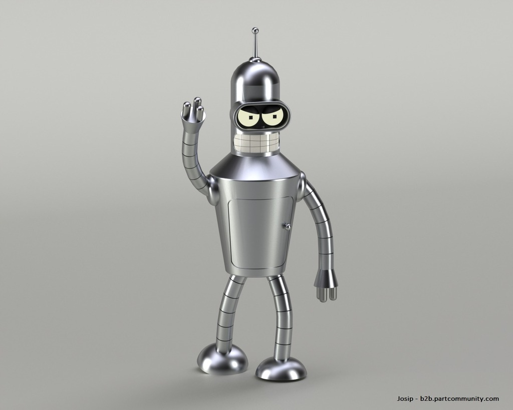 Free 3D file Bender (Futurama) 🤖 ・3D print design to download・Cults