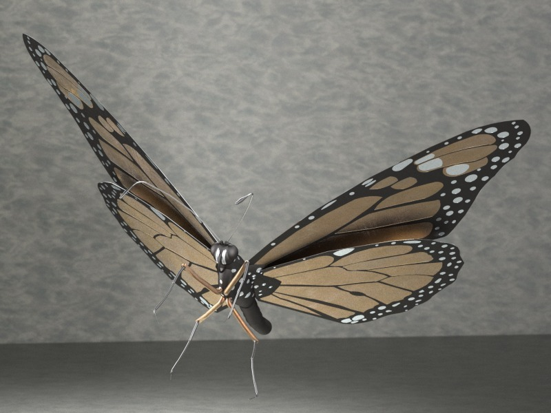 Fichier 3D gratuit Papillon monarque créé dans PARTsolutions 🐉 ・Modèle ...