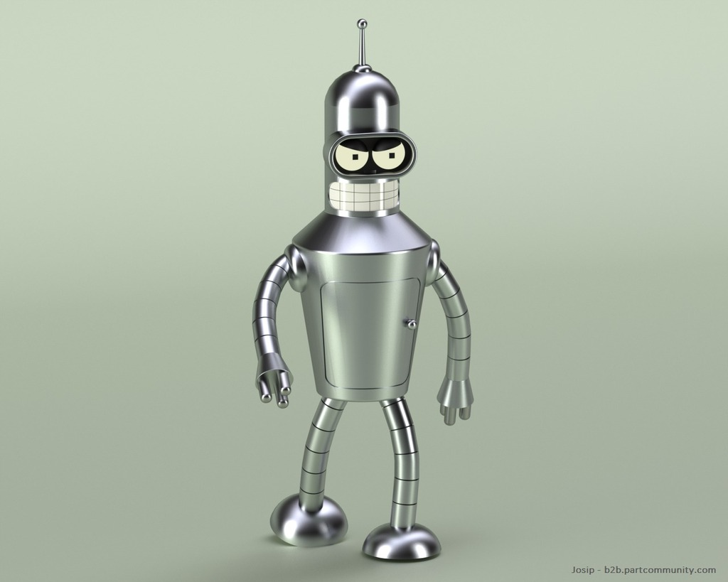 Free 3D file Bender (Futurama) 🤖 ・3D print design to download・Cults