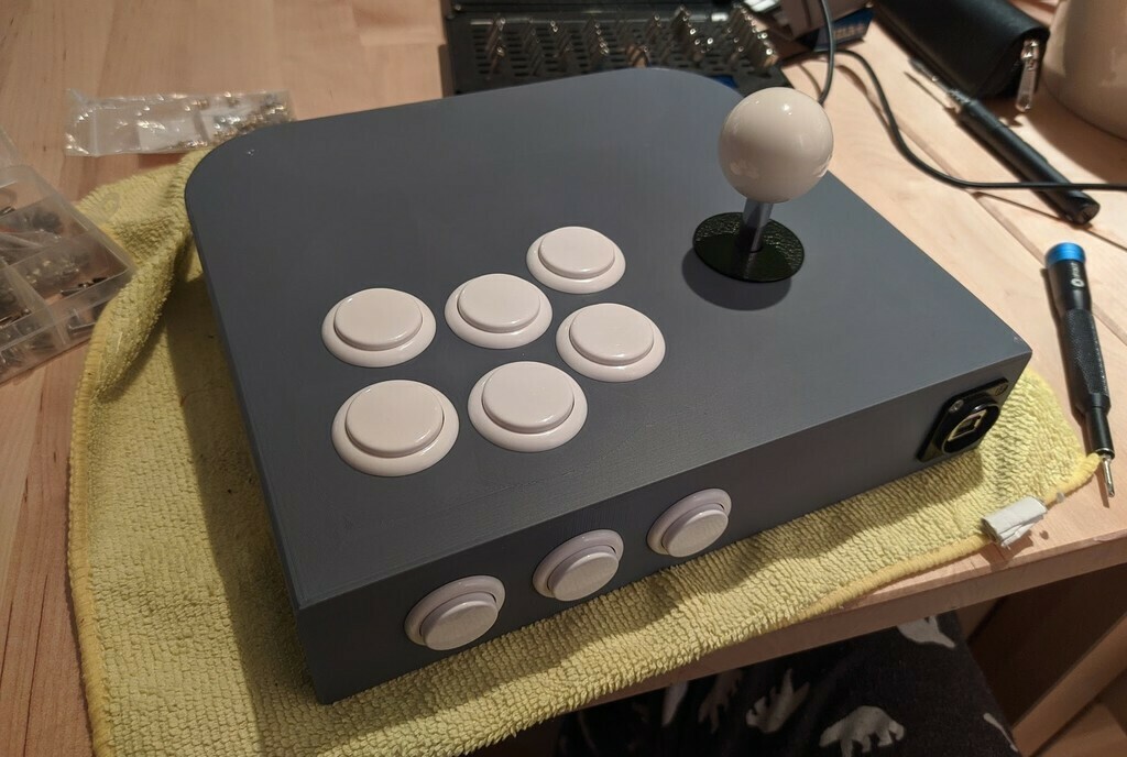 🕹️ 6 Button Fight Stick・Free 3D File for ・Cults