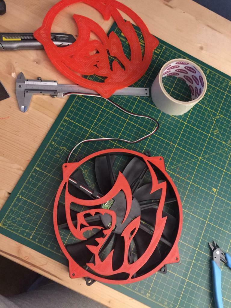 Free STL file Cooler Master Hellcat MasterFan MF200R Fan Cover 🧞‍♂️ ・3D ...