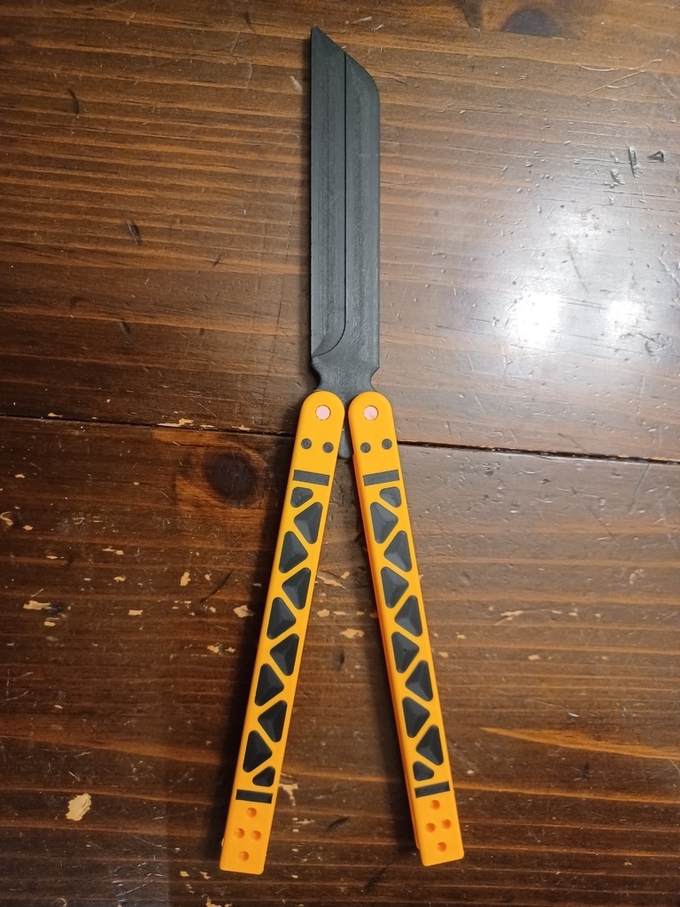 Archivo STL gratis Cuchillo de mariposa Balisong enrejado 🎠 ・Plan para descargar y imprimir en ...