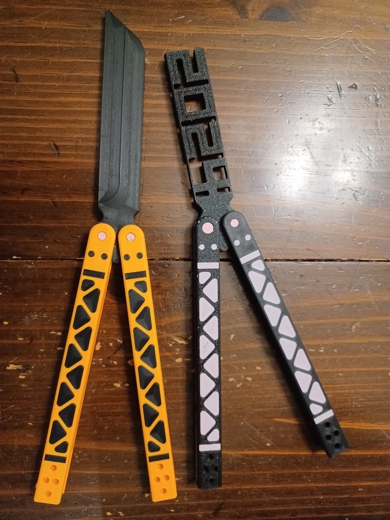 Archivo STL gratis Cuchillo de mariposa Balisong enrejado 🎠 ・Plan para descargar y imprimir en ...
