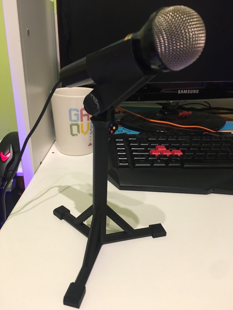 3D printing Microphone stand (Fully printable)・Cults
