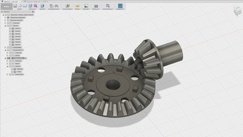 🚁 Bevel gears for WLtoys 18428 and 18429・Free 3D File for ・Cults