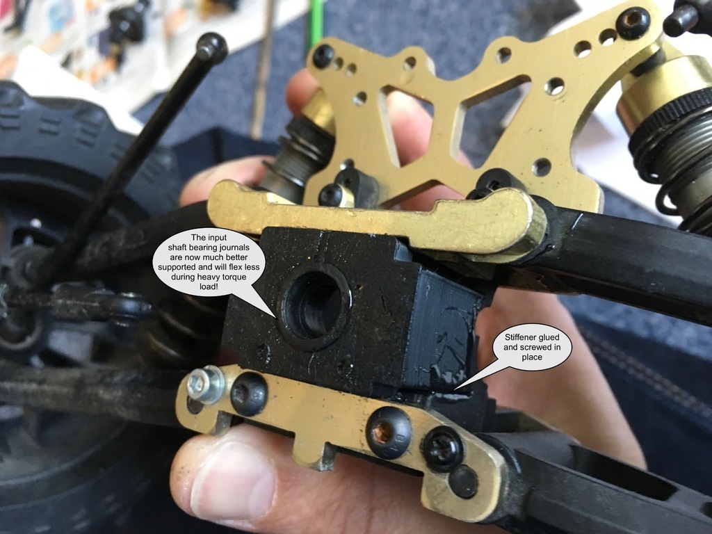 Arquivo grátis 3D JLB Racing Cheetah Rigidizador de la caja de cambios del diferencial 🐆 ・design ...