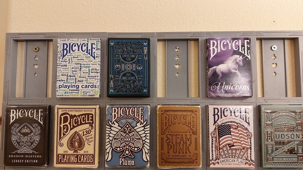🃏 Modular wall mount playing card deck display・Free 3D File for ・Cults