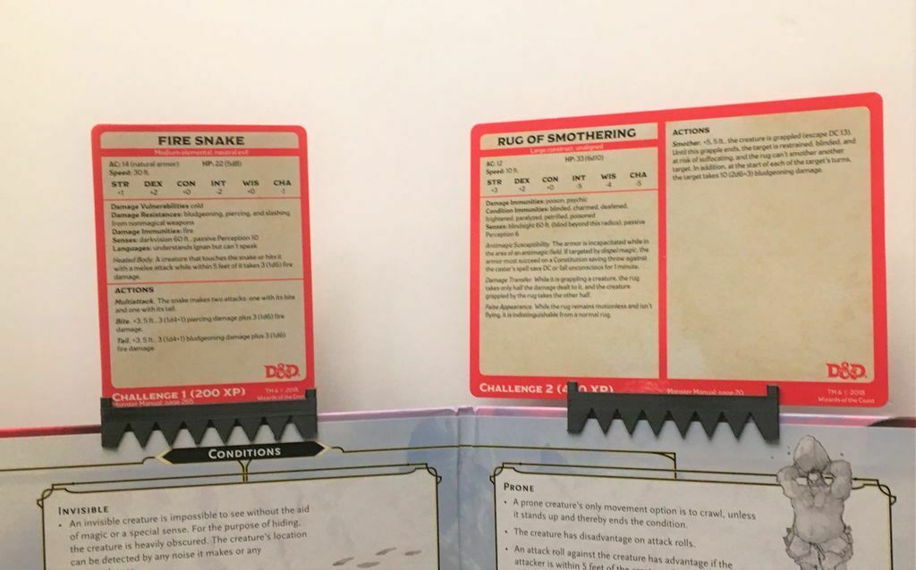 👹 DnD Monster Card Holder・Free 3D File for ・Cults