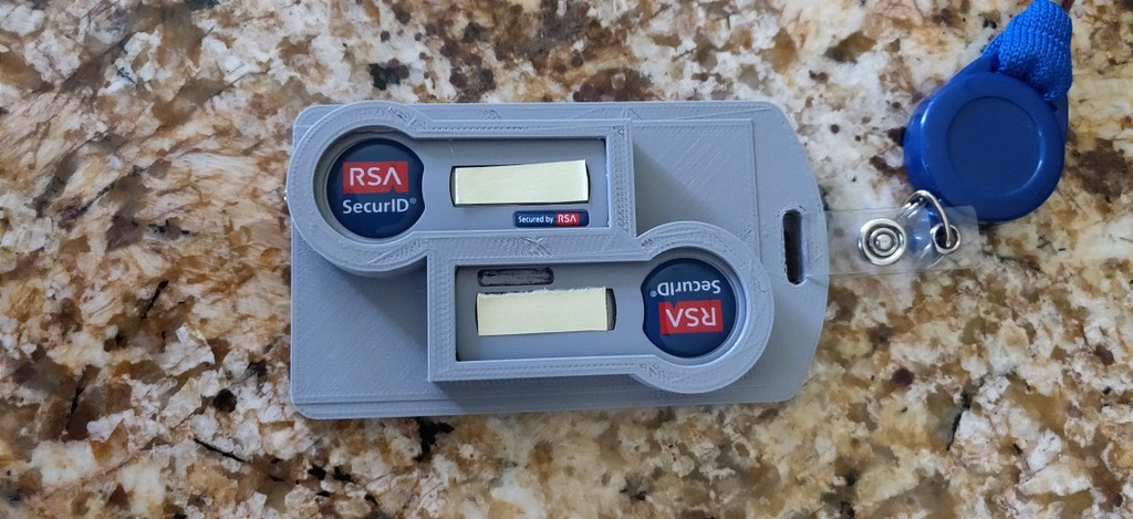 Free 3D file Dual RSA Token and Badge Holder 📛 ・3D printing model to ...