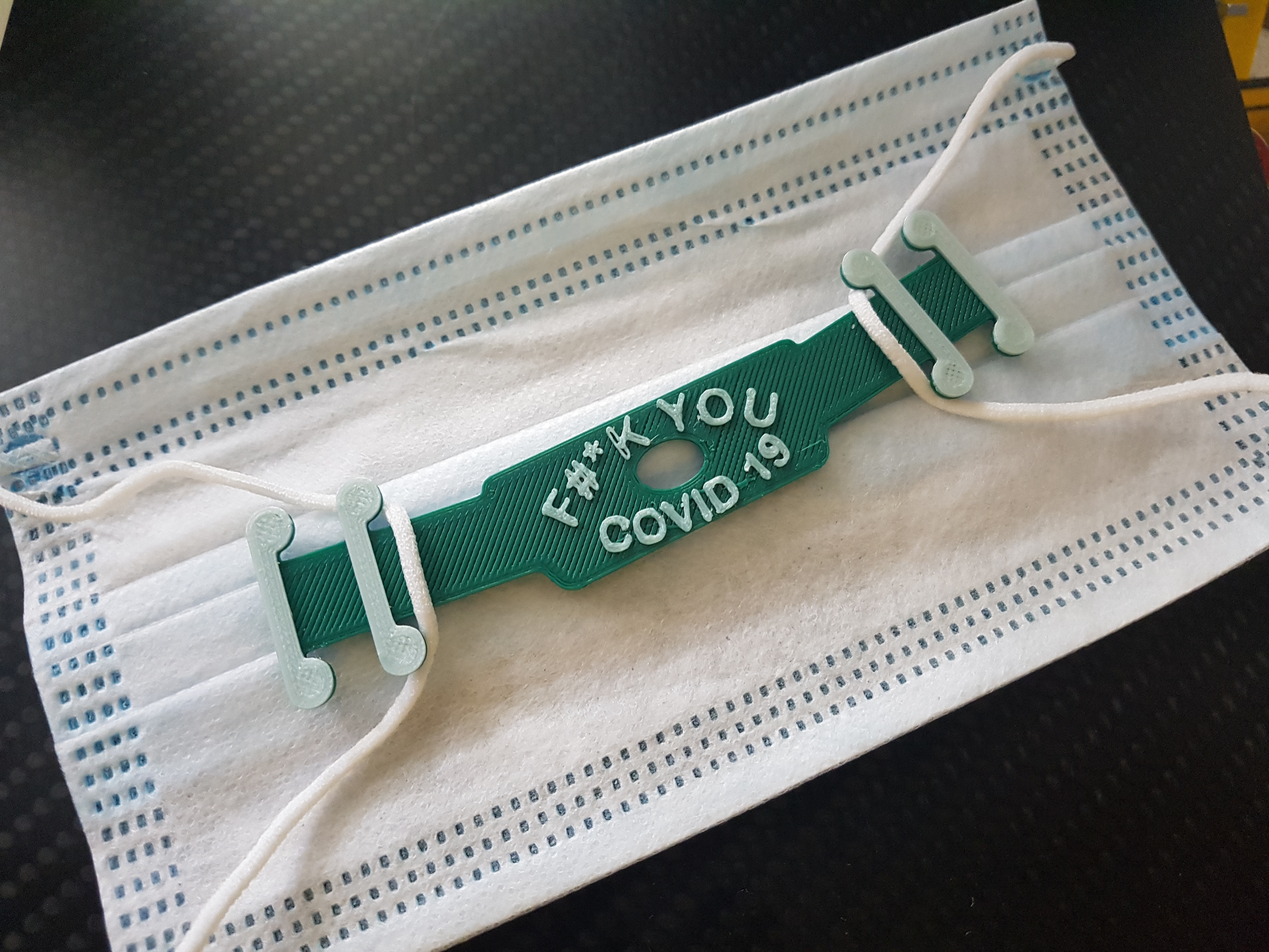 3D print Mask clip with a message・Cults