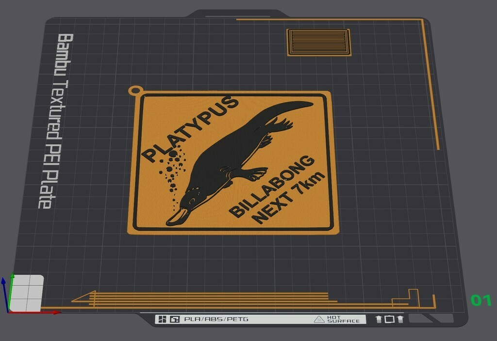 Free 3D file Road Sign Platypus 🦆・Design to download and 3D print・Cults