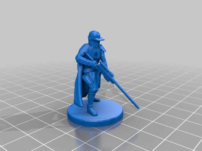 🏹 Mandalorian Hunter Miniature・Free 3D File for ・Cults