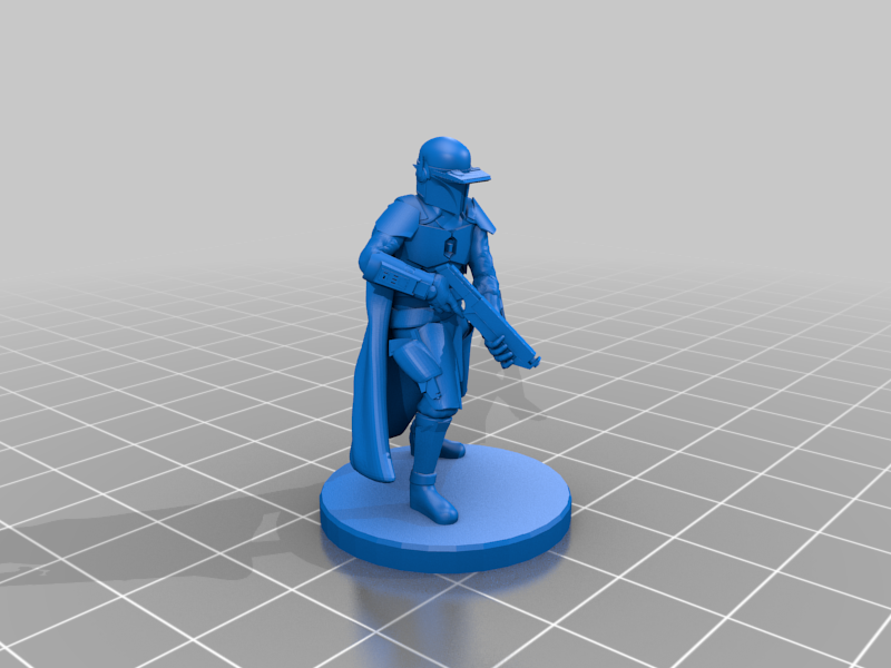 🏹 Mandalorian Hunter Miniature・Free 3D File for ・Cults