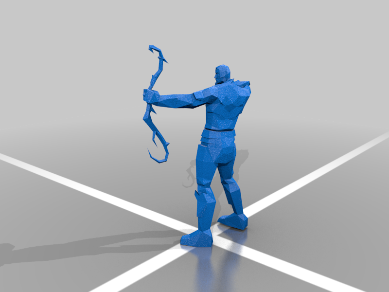 Free OBJ file Knight Online Human Archer 🎨 ・3D printing template to ...