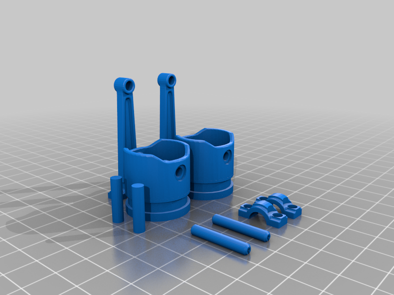 Free 3D file Simple Twin Inline Air Engine 🎠・3D printing model to ...