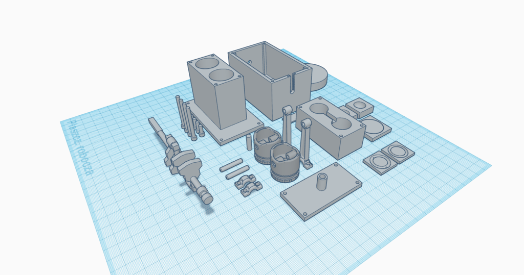 Free 3D file Simple Twin Inline Air Engine 🎠・3D printing model to ...