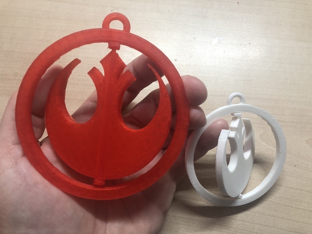 ⭐ Rebel Logo Star Wars Spinner Christmas Ornament・Free 3D File for ・Cults