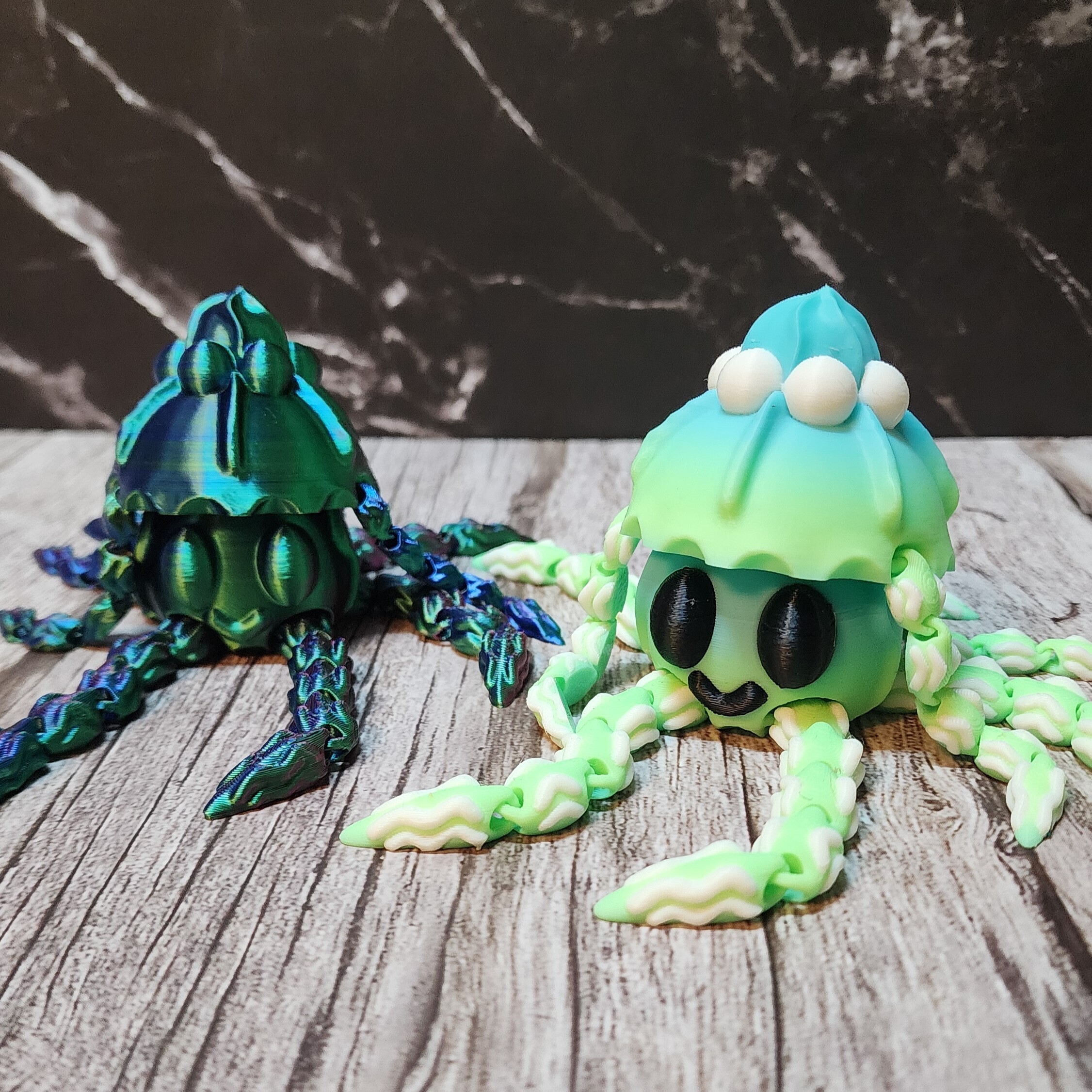🎐 The Jellyfish - With Spinning Top・Free 3D File for ・Cults