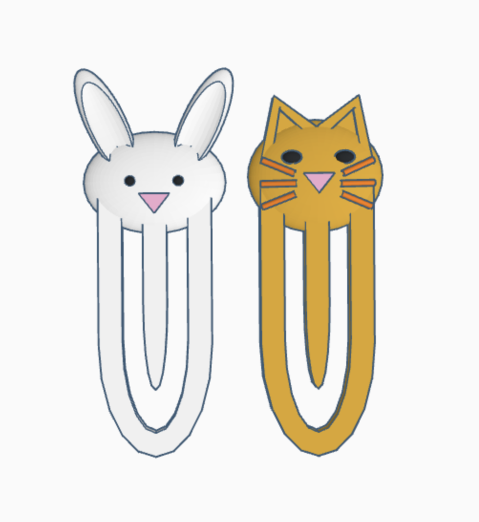 🐱 Bunny & Cat Paper Clip・Free 3D File for ・Cults