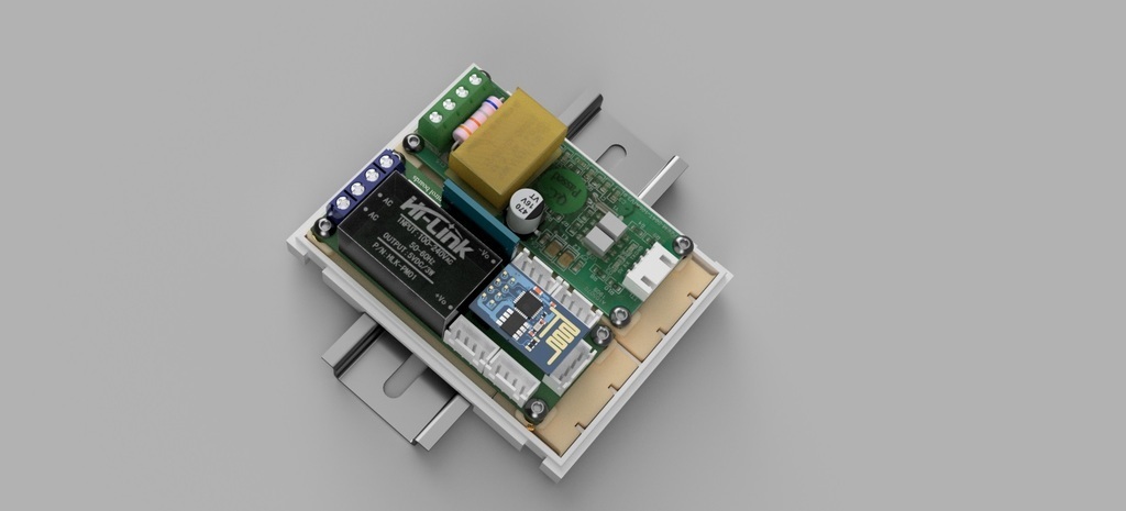 🧑‍🔧 PZEM-004 DIN rail mounted power monitoring unit・Free 3D File for ・Cults