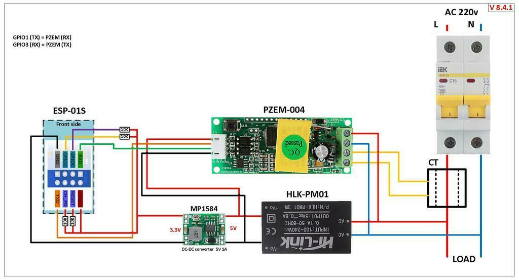 🧑‍🔧 PZEM-004 DIN rail mounted power monitoring unit・Free 3D File for ・Cults