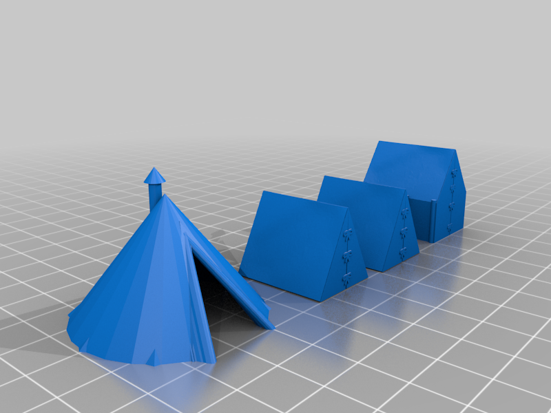 🖼️ Canvas Tents・Free STL File for ・Cults