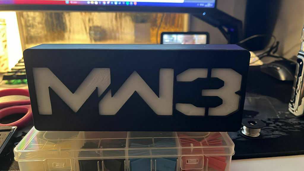 Free 3D file LED Sign COD MW3 🧑‍🔧 ・3D printable design to download・Cults