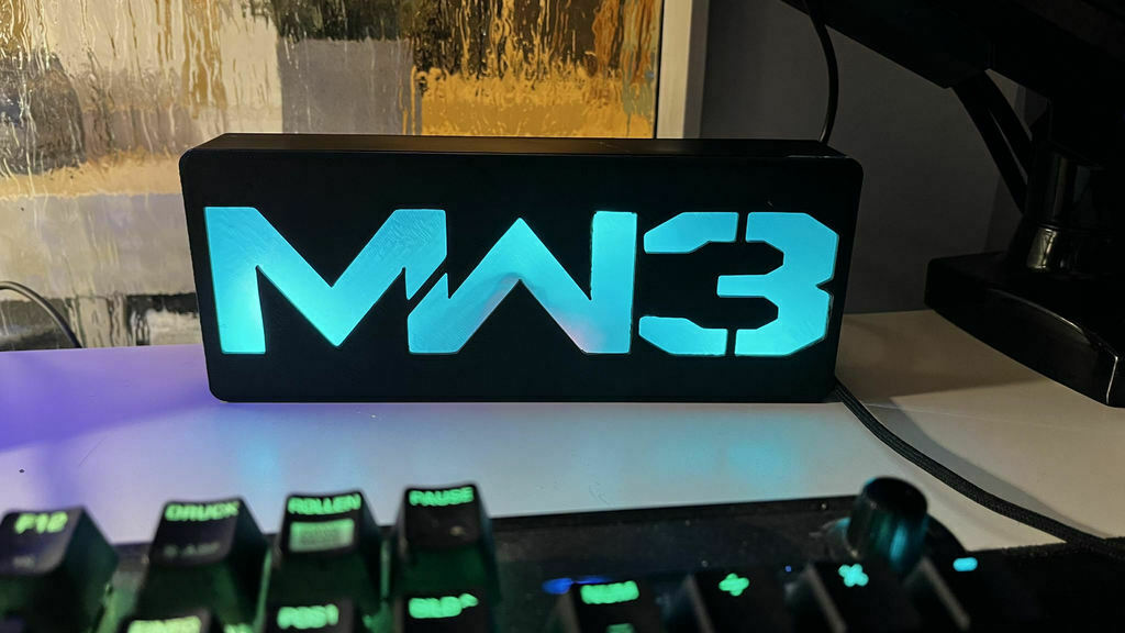 Free 3D file LED Sign COD MW3 🧑‍🔧 ・3D printable design to download・Cults