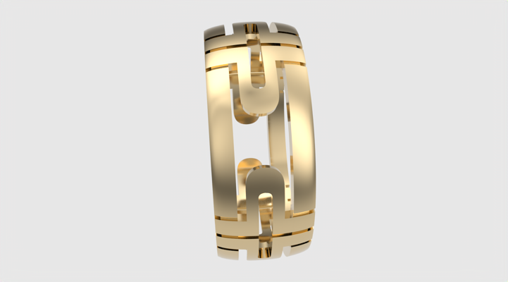 3D file Intricately Designed Thick Wedding Ring 3D print 💒 ・3D print ...