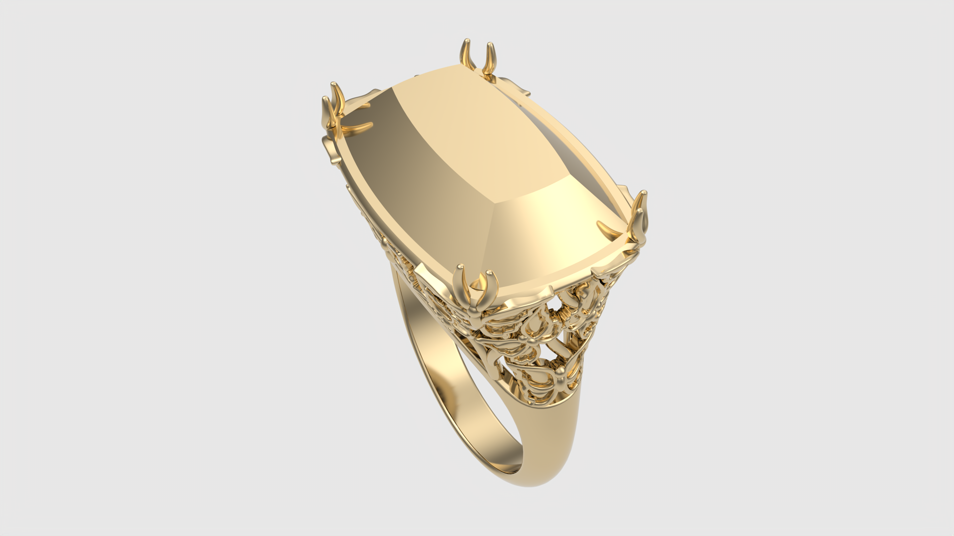 Archivo 3D Ornate Floral Signet Ring 3D print 💍 ・Plan de impresión en ...