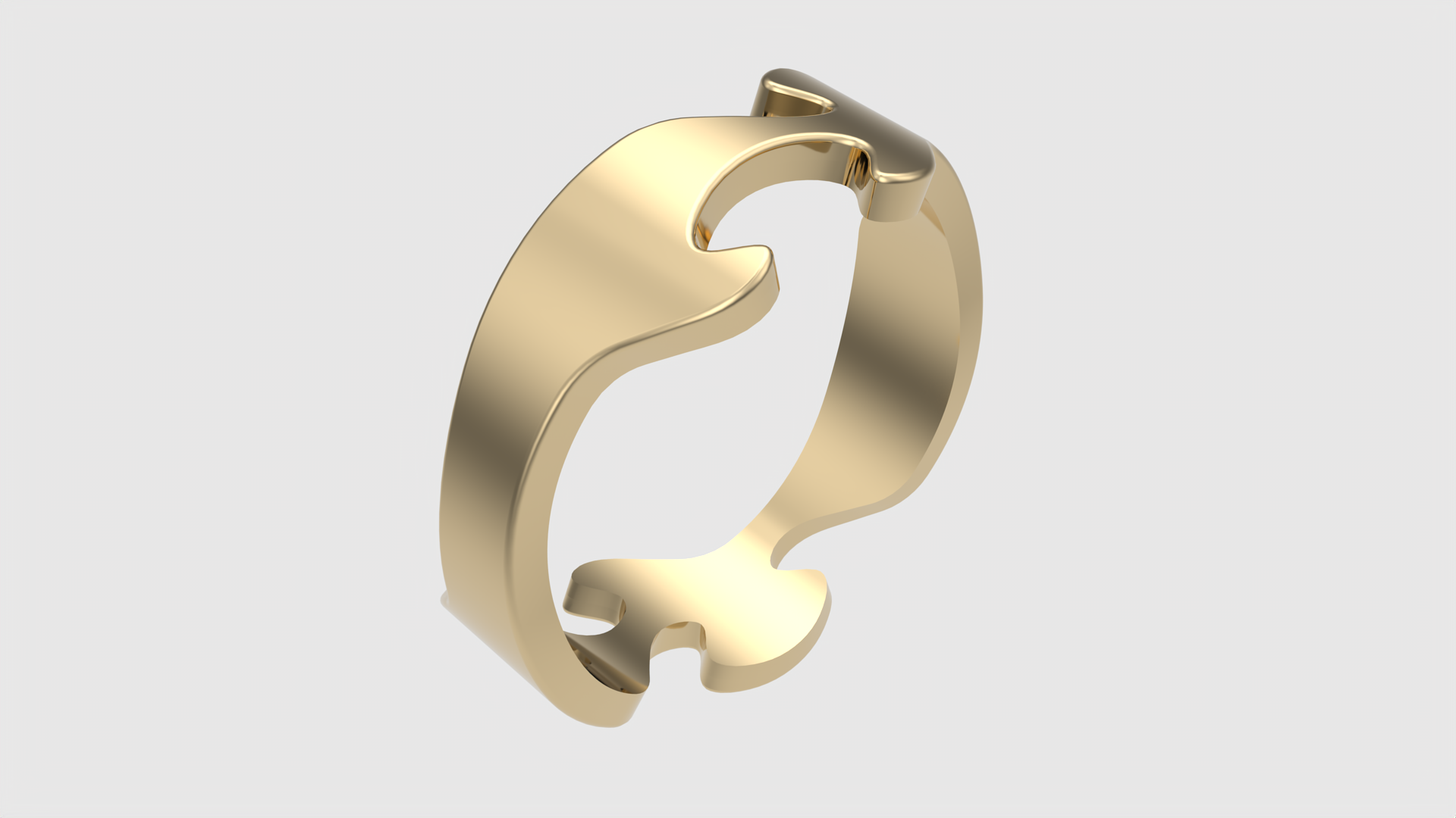 3D file Geometric Curved Infinity Ring 3D print ♾️ ・3D print design to ...