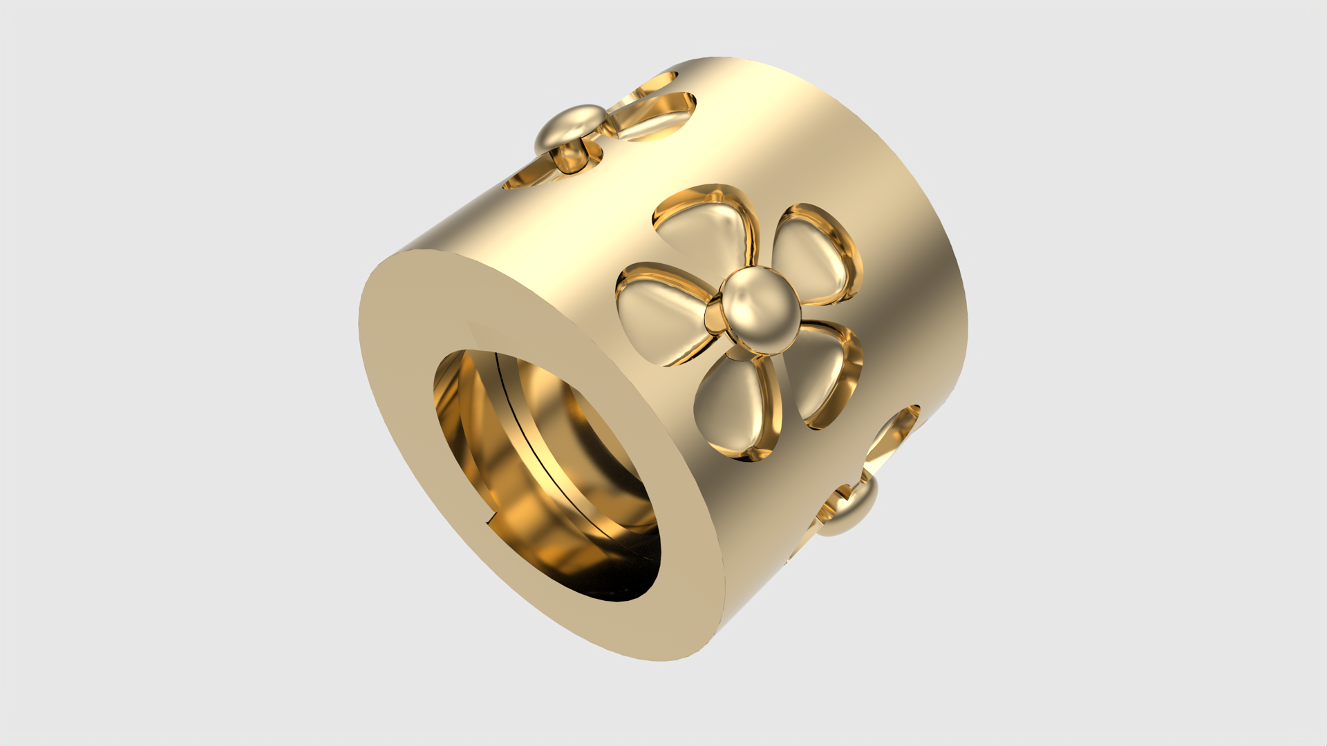 3D file Floral Charm Bead 3D print 🗝️ ・3D print object to download・Cults