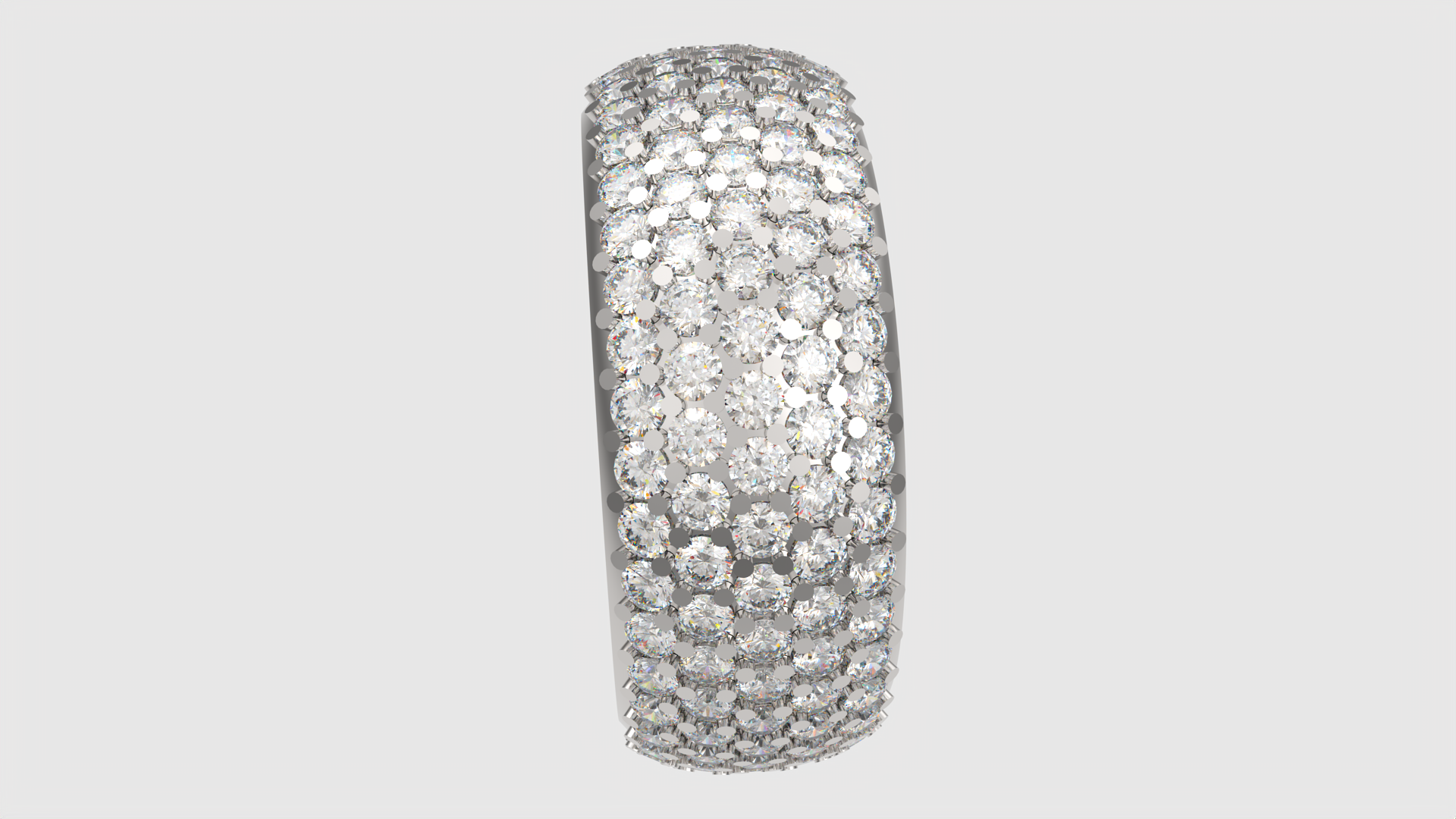3D file Sparkling Multi-Layered Pave Ring 3D print 💍 ・3D printing idea to download・Cults