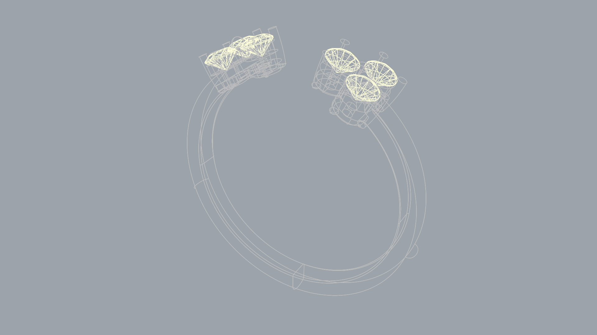 STL file Dual Cluster Open Ring 3D print 💍 ・Template to download and 3D ...
