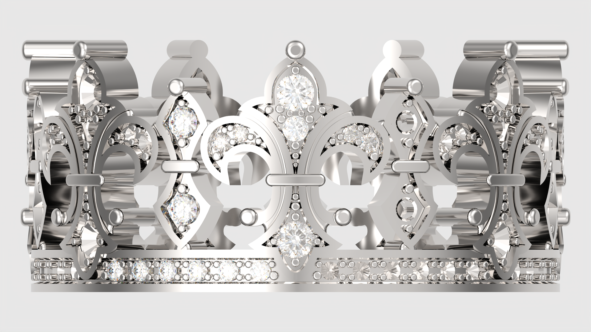 💍 Regal Crown-Inspired Ring 3D print・ STL File for 3D printing・Cults